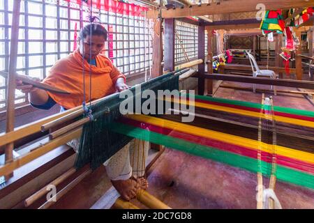 A Filipina muslim weaver in Maguindanao, Philippines Stock Photo - Alamy