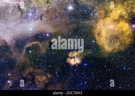 Endless universe with stars and galaxies in outer space. Cosmos art ...