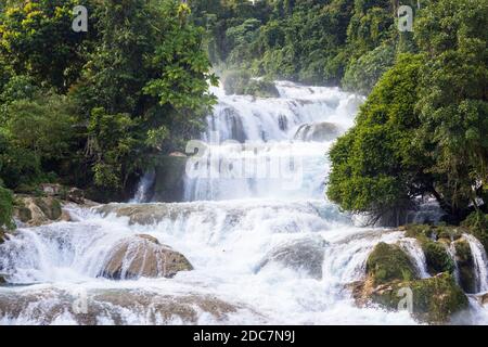 The famous Aliwagwag Falls in Cateel, Davao Oriental is the longest waterfalls in the ...