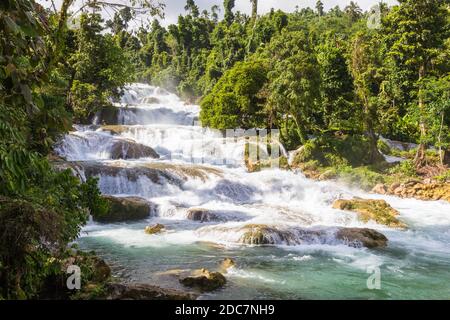 The famous Aliwagwag Falls in Cateel, Davao Oriental is the longest waterfalls in the ...