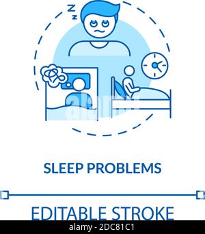 Sleep problems concept icon Stock Vector Image & Art - Alamy