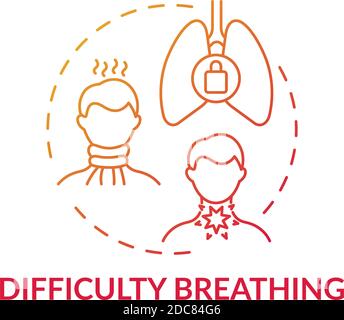 Difficulty breathing concept icon Stock Vector Image & Art - Alamy