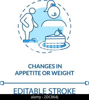 Changes in appetite and weight concept icon Stock Vector Image & Art ...