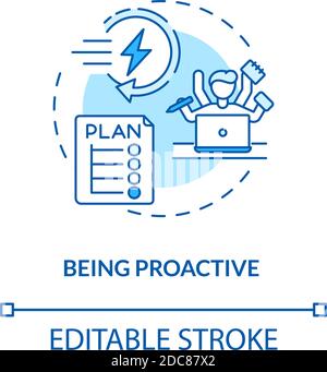 Being proactive concept icon Stock Vector Image & Art - Alamy