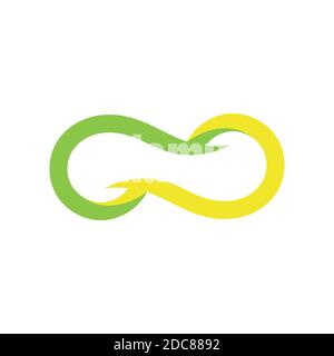 Infinity rainbow Vector icon illustration Logo template design Stock ...