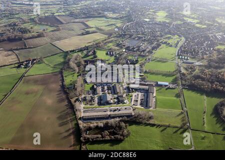 aerial view of Claro Barracks site at Clotherholme, Ripon, North ...