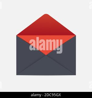 Red Postal envelope blank template for presentation layouts and design ...
