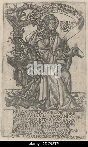 Hellespontine Sibyl; early 15th century After Baccio Baldini ...