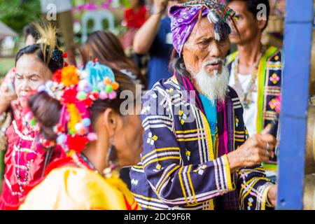 Tribal people during the Kadayawan Festival in Davao City, Philippines ...