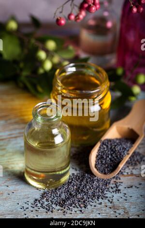 Closeup of a small ceramic spice jar on an orange surface Stock Photo ...