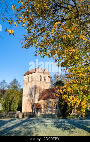 A churchyard on a frosty early morning in winter - St Mary's ...