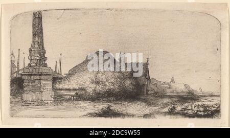 Landscape with an Obelisk 1650 by Rembrandt Stock Photo - Alamy