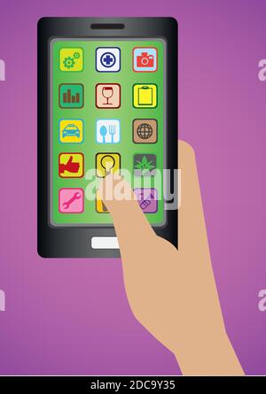 User interface handphone Stock Vector Image & Art - Alamy