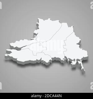 Kherson vector map. Detailed map of Kherson city administrative area ...