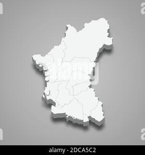 Perak map vector illustration. Malaysian city. State in Malaysia Stock ...