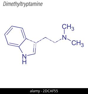 DMT Dimethyltryptamine Molecular structure vector skeletal formula Stock Vector Image & Art - Alamy