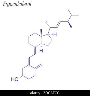 Vitamin D2. Ergocalciferol Molecular chemical formula. Useful ...