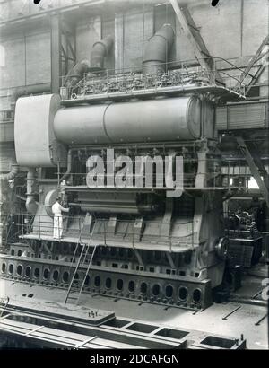 1930 - 40. Fiat - Ansaldo big motors factory. Torino, Italy Stock Photo ...