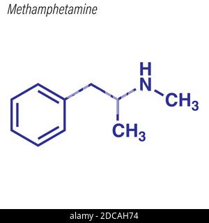 Methamphetamine molecular structure. Methamphetamine skeletal chemical ...