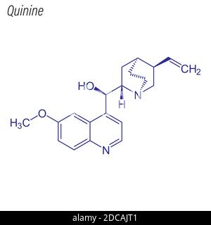 Skeletal formula of Quinine. chemical molecule Stock Vector Image & Art ...