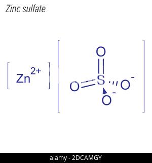 Zinc sulfate is a molecular chemical formula. Zinc infographics. Vector ...