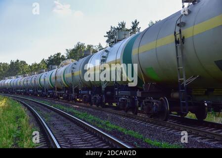 Transport tank car LNG by rail, gas - oil products. LPG transport ...