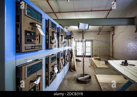 The old abandoned control rooms from the 1900s Stock Photo - Alamy