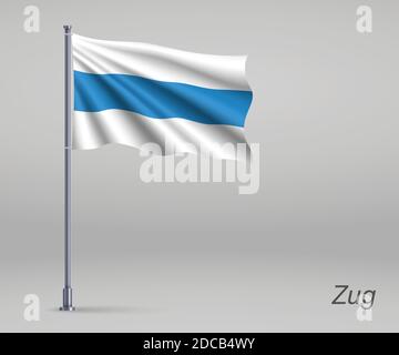 Zug canton isolated on Switzerland map. Gray background. Backgrounds ...