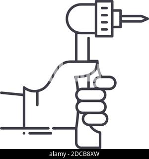 Dental x ray line isolated on white background. Black flat thin icon on ...