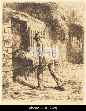 Le paysan rentrant du fumier, Jean-François Millet, Gruchy near ...