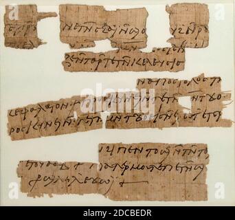 Papyri Fragments of a Letter, Coptic, 7th century Stock Photo - Alamy