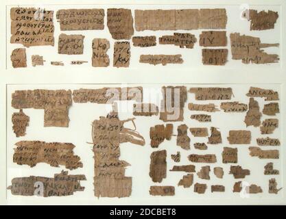 Papyri Fragments, Coptic, 7th century Stock Photo - Alamy