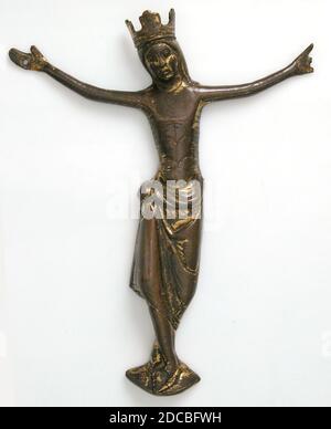Crucified Christ, mid-13th century, Made in Limoges, France, French, Copper alloy, gilding ...