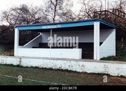 The main stand at Barkingside Football Club, Station Road, Barkingside ...