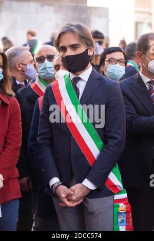 Rome, Italy. 19th Nov, 2020. The delegation of Calabrian Mayors before ...