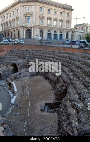 Catania Roman Amphitheatre, Sicily, southern Italy Stock Photo - Alamy
