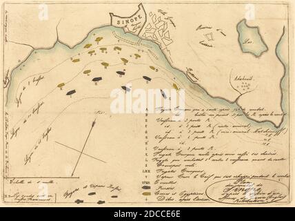Plan du Combat de Sinope (Plan of the Battle of Sinope) 1853 Charles ...