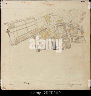 Karte Freising Nordosten 1809 Stock Photo - Alamy