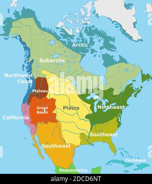 Indigenous People, Regional Map, Alfred Kroeber Stock Photo - Alamy