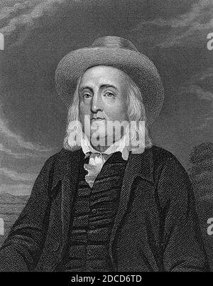 A 19th century portrait of English philosopher John Locke, English ...