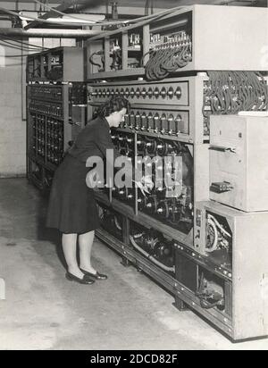 Bombe decoding machine at WWII Code Breaking Museum, Bletchley Park ...