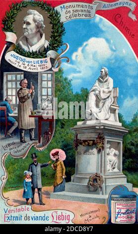 German chemist Justus von Liebig's (1803-1873) laboratory at University ...
