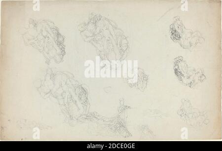 John Flaxman, (artist), British, 1755 - 1826, Sheet of Studies ...