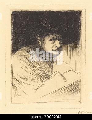Jean-Louis Forain, Self-Portrait, French, 1852 - 1931, 1912, etching ...