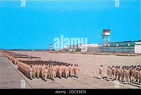 Keesler Air Force Base - Trainee Parade by Reviewing Stand Stock Photo ...