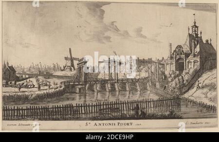 A 1636 etching by Reinier Nooms, called Zeeman, depicting St. Antonis ...
