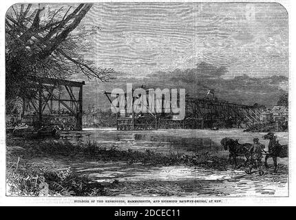 Kew Bridge construction Stock Photo - Alamy