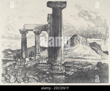 Acro, Corinth from Corinth 1913 by Joseph Pennell Stock Photo - Alamy