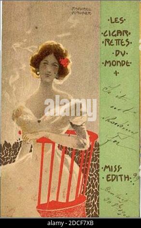 Kirchner - cigarettes-of-the-world-1900-3 Stock Photo - Alamy