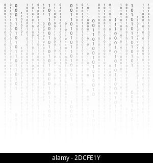 Black and White. Algorithm Binary Code with digits on background, encoding, decryptiondata code ...